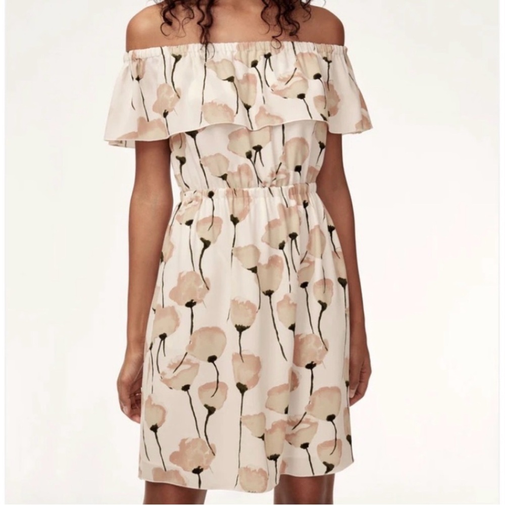 Aritzia Wilfred Hosta Off Shoulder Dress In Oak/Prima… - Gem